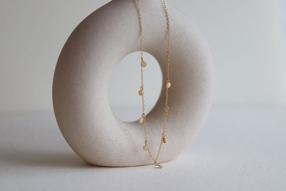 Colier cu banuti din argint placat cu aur - Beatrix Color | IARMAROC.com