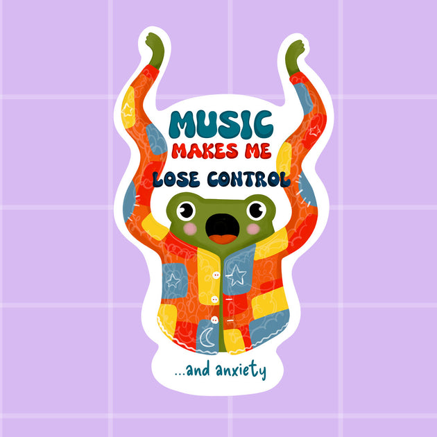 Sticker - Music makes me lose control - Sunt Artă | IARMAROC.com