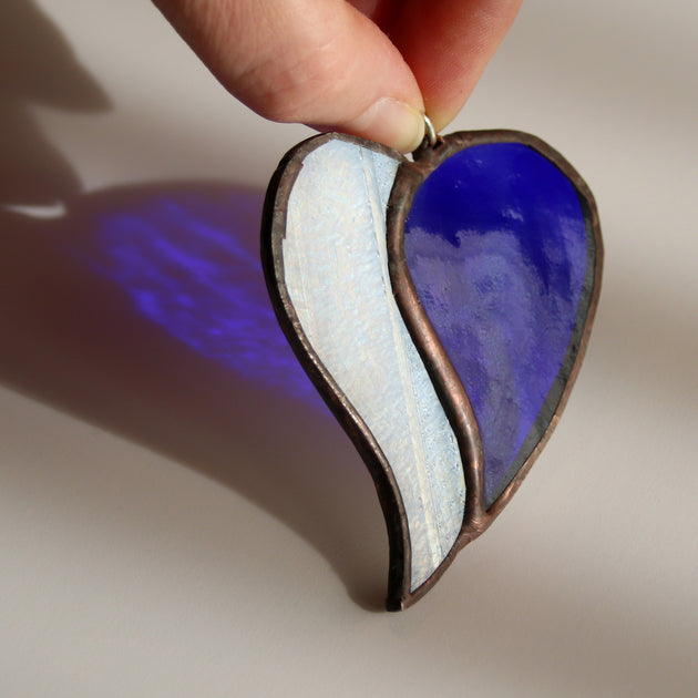 Pandantiv Inima Bicolora - Mare - FurnixArt | IARMAROC.com