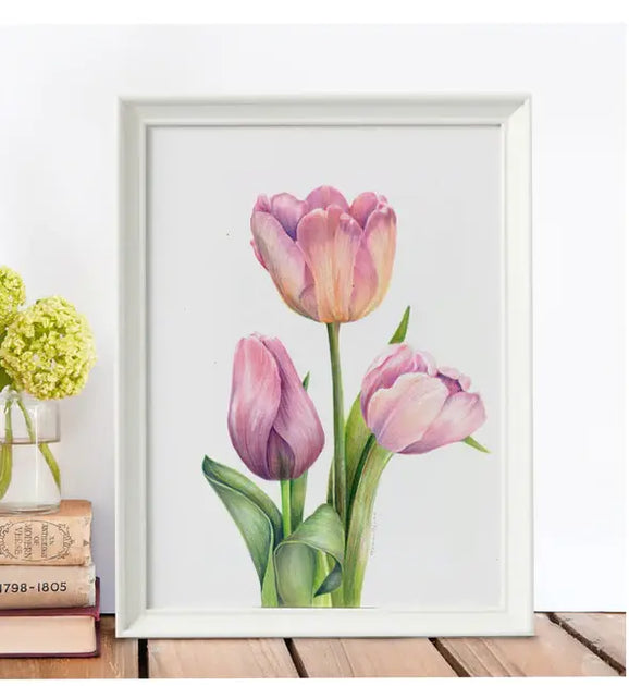 Lalele roz - Roi de fluturi | IARMAROC.com